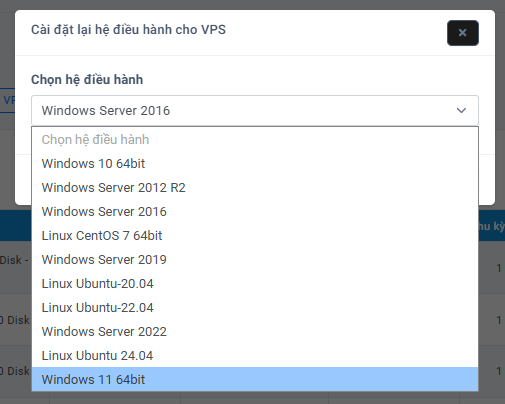 Hướng Dẫn Cài Lại Hệ Điều Hành Vps Việt Nam - CloudZone Support
